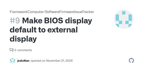 Make BIOS Display Default To External Display Issue