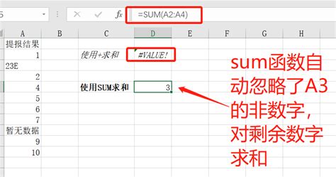 Excel求和函数sum和直接用加号的区别 正数办公 Excel求和函数sum和直接用加号的区别 正数办公