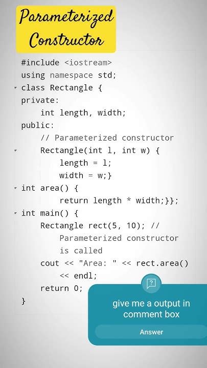 Unlocking C Power Mastering Parameterized Constructors For Dynamic Object Creation Youtube