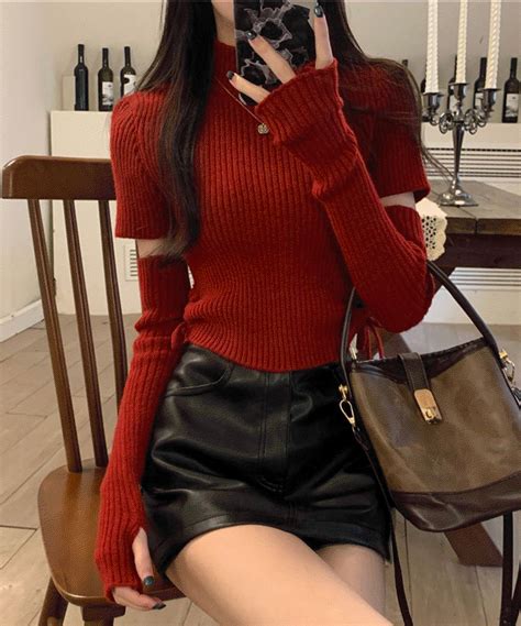 벨코니아 핸드가터 팔토시 워머 반폴라 니트 스웨터 6color 에이블리