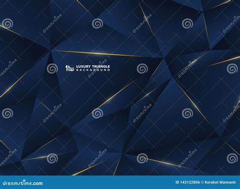 Abstract Luxury Golden Line With Classic Blue Template Premium Background Decorating In Pattern