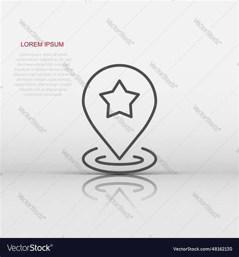 Map Pin Icon In Flat Style Gps Navigation Vector Image
