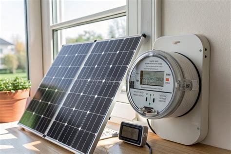Electric Power Meter For Energy Cost Monitoring Stock Illustration