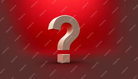 Premium Photo Question Mark On Red Background 3d Rendering Faq And Qa Problem Solution