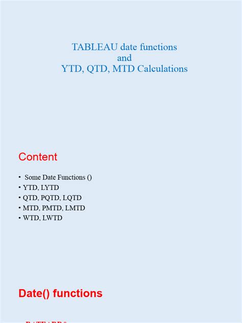 ytd mtd presentation pdf software engineering computing