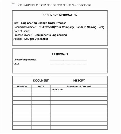 Construction Change Order Template Excel