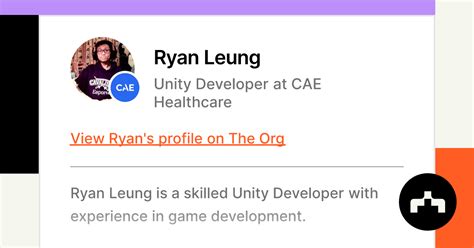 Ryan Leung Unity Developer At Cae Healthcare The Org