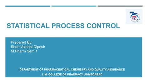 Statistical Process Controlcontrol Chart And Process Capability Pptx Physics Science