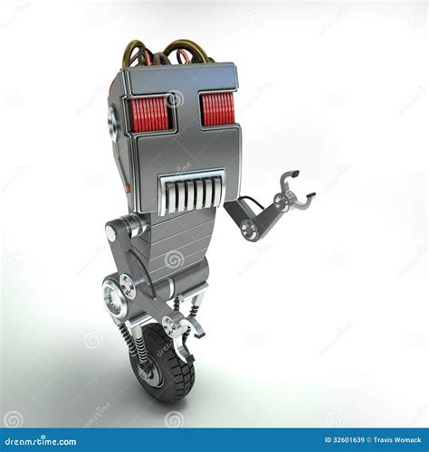 One Wheel Robot Stock Illustration Illustration Of Cyborg 32601639