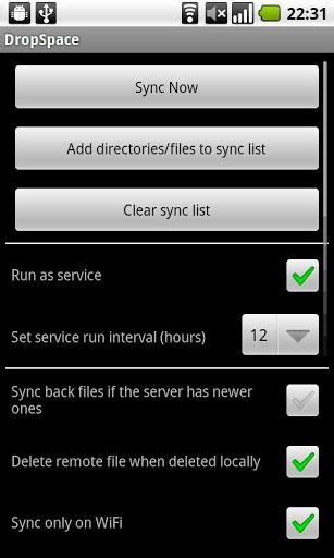 Automatically Sync SD Card Directories To DropBox With DropSpace Android