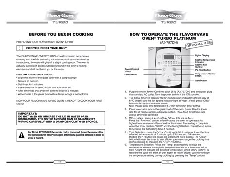 Flavorwave Oven User Guide Pdf