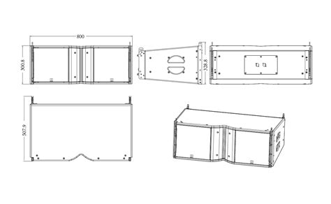 kara10 dual 10 inch 2 way self powered line array system for outdoor