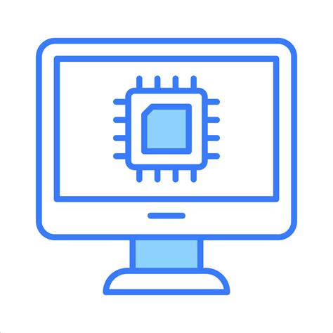 Computer Processor Icon In Modern Style Isolated On White Background Vector Art At Vecteezy