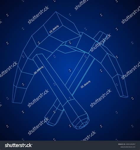 Pickaxe Extraction Precious Stones Extracting Minerals Stock Vector Royalty Free 2201141057