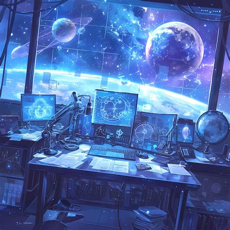 Premium Photo Innovative Space Exploration Control Room