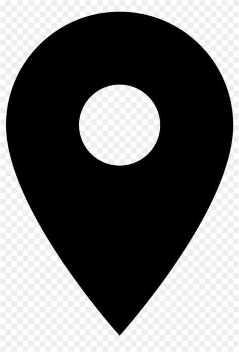 free map marker pin icon symbol vector black location icon small