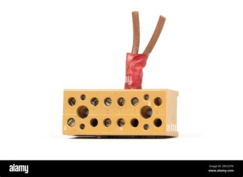 Electrical Connector Block Isolated On White Background Stock Photo Alamy