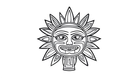 Aztec Gods Drawings Easy