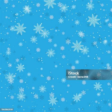 눈송이와 겨울 파란색 배경입니다 벡터 일러스트입니다 0명에 대한 스톡 벡터 아트 및 기타 이미지 0명 12월 1월 Istock