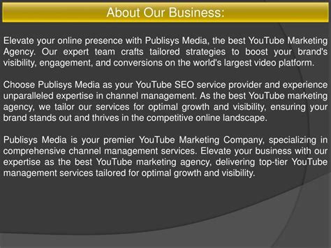 Ppt Best Youtube Marketing Agency Powerpoint Presentation Free Download Id12778981