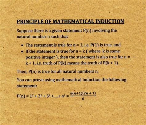 Principle Of Mathematical Induction Mathematical Induction Number Theory Principles