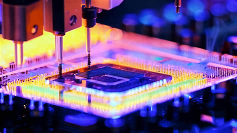 Microchip Produção Impressão Processador Cpu Componente Ai Memória Armazenamento Microeletrônica