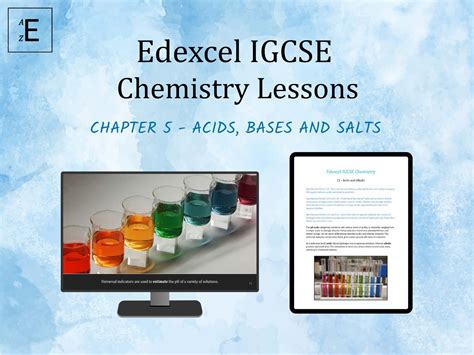 Edexcel IGCSE Chemistry Lessons Chapter Acids Bases And Salts Teaching Resources