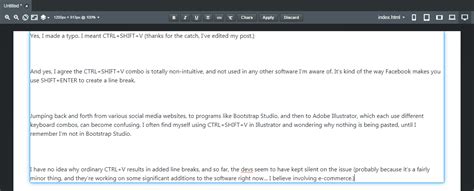 copy paste text inserts two new lines bug reports bootstrap