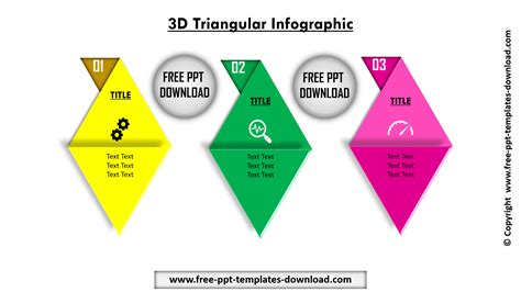 Triangular D PPT Template Free PowerPoint Slide Download