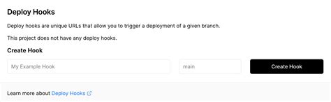 creating and triggering deploy hooks