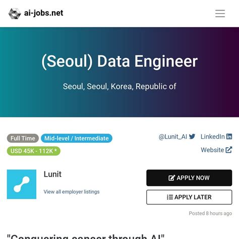 Hiring Seoul Data Engineer In Seoul Seoul Korea Republic Of Rtechjobs