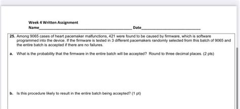Solved 25 Among 9065 Cases Of Heart Pacemaker Malfunctions Chegg Com