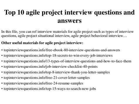 Agile Interview Questions With Answers Unique Interview Questions