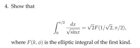Solved Show That Integral ﻿where F K Phi ﻿is The