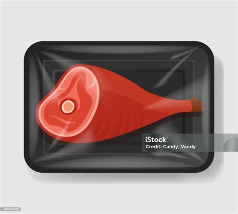 셀로판 커버 플라스틱 트레이 용기에 사기 이랑 디자인에 대 한 템플릿입니다 플라스틱 음식 콘테이너입니다 벡터 일러스트입니다