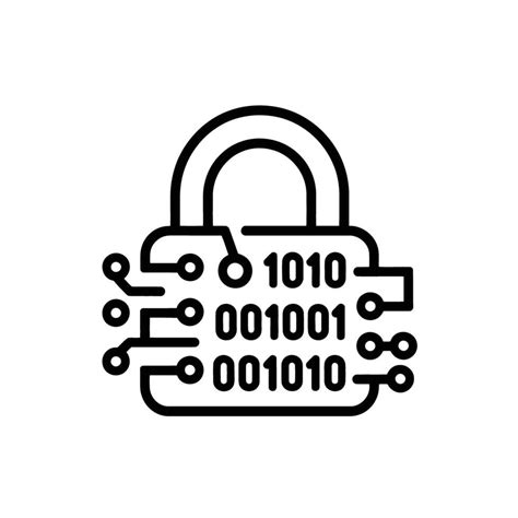 Cybersecurity Digital Padlock With Binary Code Represents Data Protection And Secure