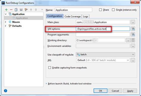 maven how to set spring active profile environment variable in intellij stack overflow