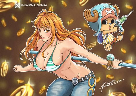 Nami And Chopper Fanart Of Mine I M In Good Mood So I Did Full Illustration Yayyy R OnePiece