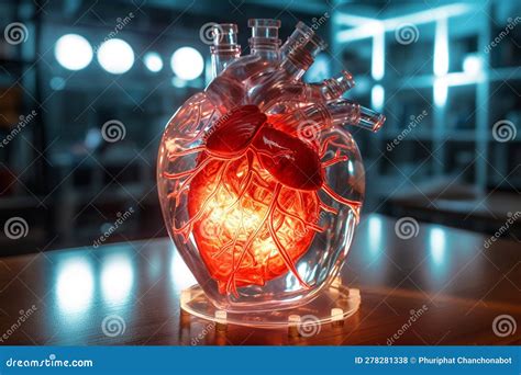 Synthetic Heart In A Science Lab With Generative Ai Stock Illustration Illustration Of Human