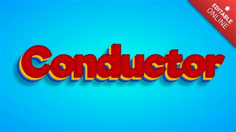 Conductor Red Bricks 3d Text Effect Generator