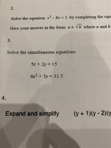 [gcse Further Maths] I Wasnt In When We Covered Simultaneous Equations