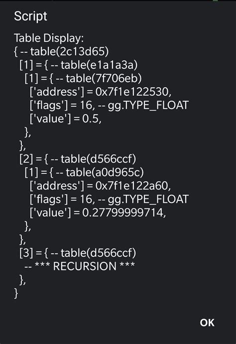 Tables And Gg SetValues Problem Help GameGuardian