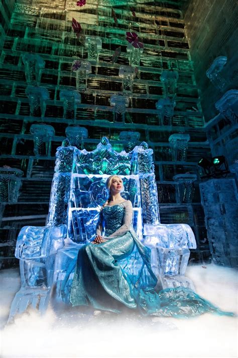 Queen Elsa On Her Ice Throne In Her Ice Palace Frozen Rcosplay