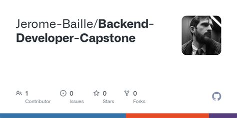 Github Jerome Baillebackend Developer Capstone