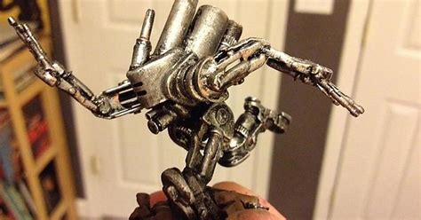 Robot Made Using Spent Bullet Cases And Broken Lighters Imgur