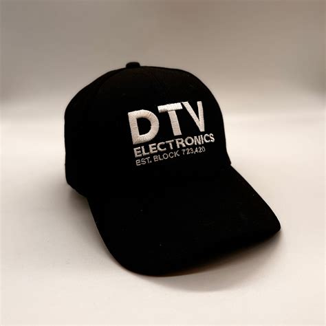 Dtv Hat With Rear Logo Black Dtv Electronics