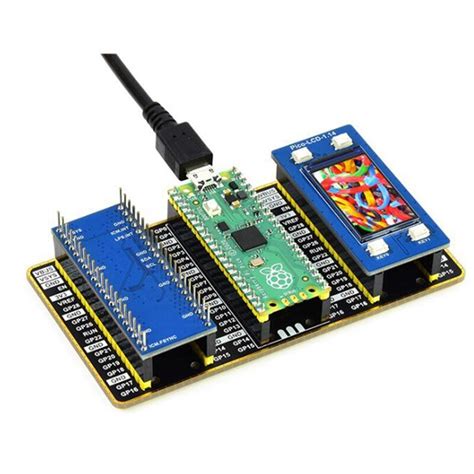 Waveshare Dual Gpio Expander Für Raspberry Pi Pico Zwei Sätze Von 2x20 Männlichen Header Für