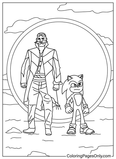 Sonic Eggman Coloring Pages Printable Coloring Pages