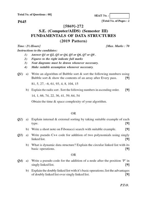 Fds April 22 Pdf Computer Science Applied Mathematics