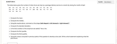 solved 1 compute the mean 2 compute the median 3 using